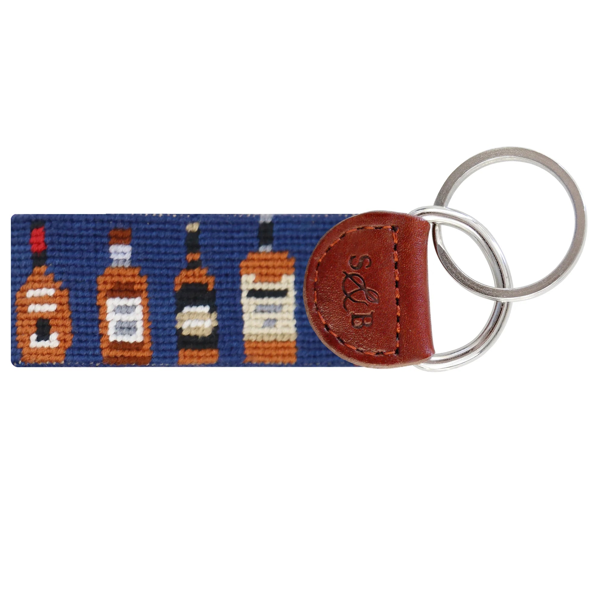 Bourbon Bottles Key Fob (Classic Navy) – Auden & Avery