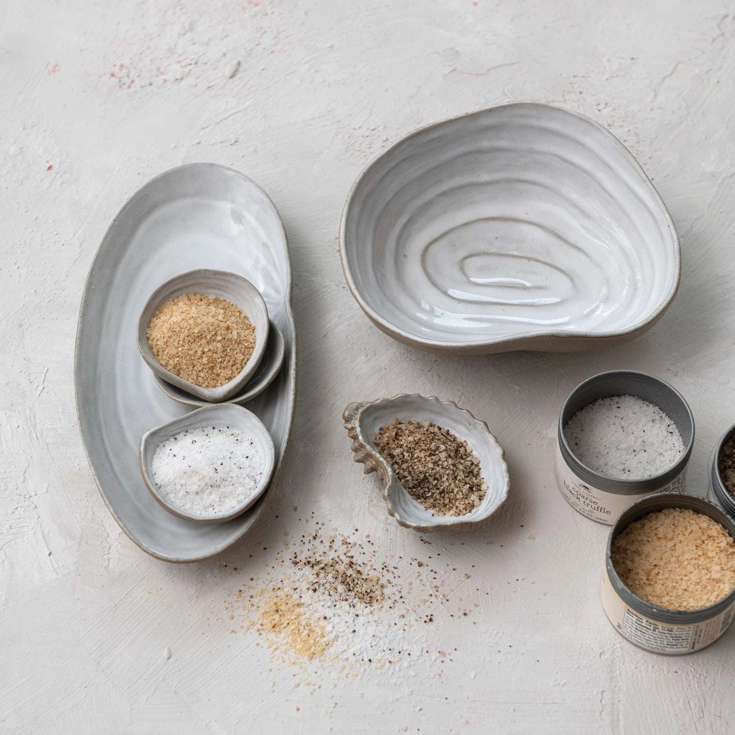 Stoneware White Shell Bowl – Auden & Avery